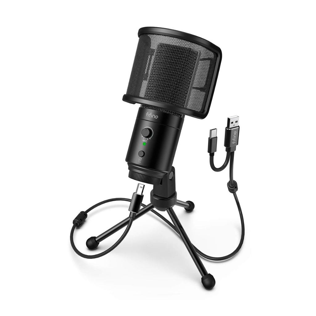 Microfone Profissional USB Fifine Ampligame K683B Preto | Shopee Brasil