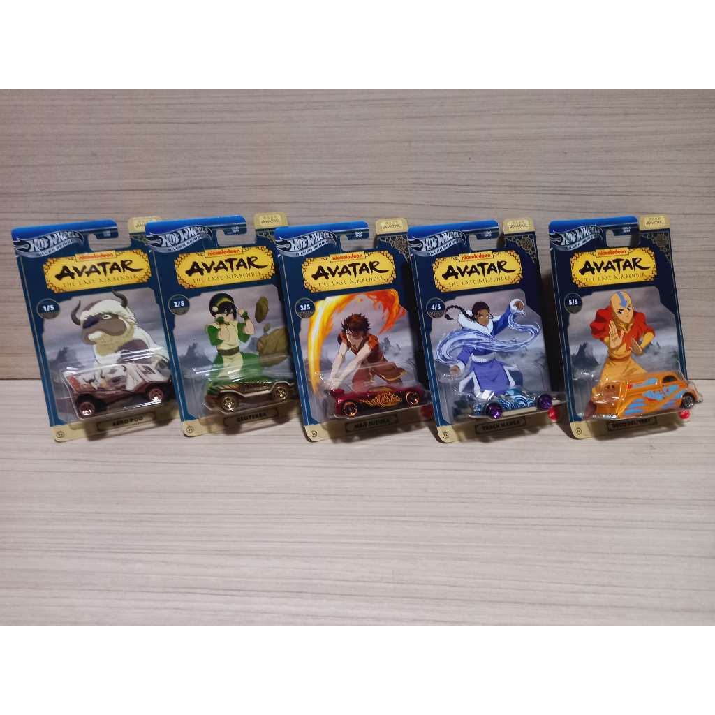 Hot Wheels Avatar The Last Airbender Básico Set Completo Com 5 Pçs