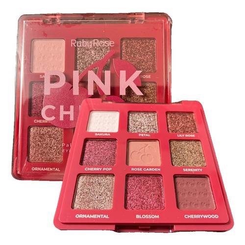 Paleta De Sombras Ruby Rose Pink Cherry Linha Rosa Ruby Rose Hbe2202 9 ...