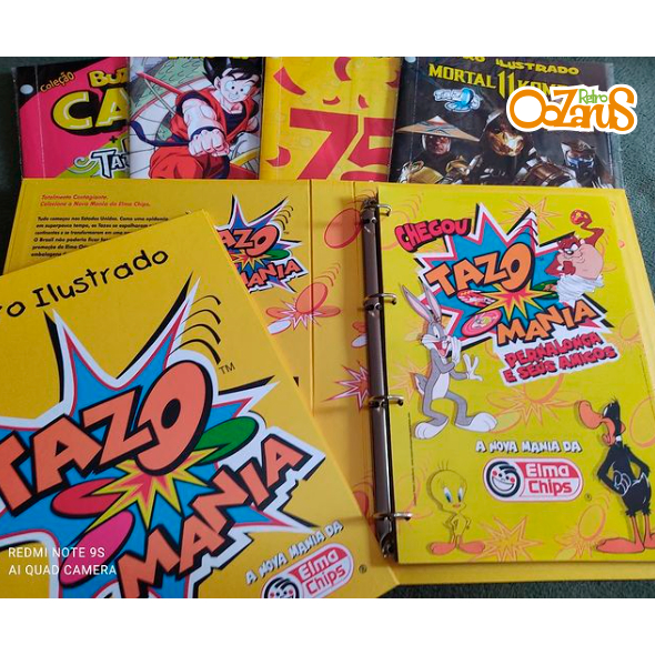 Fichário TAZO MANIA NOVO Reprodução 2025 direto dos anos 90 Tazos ...