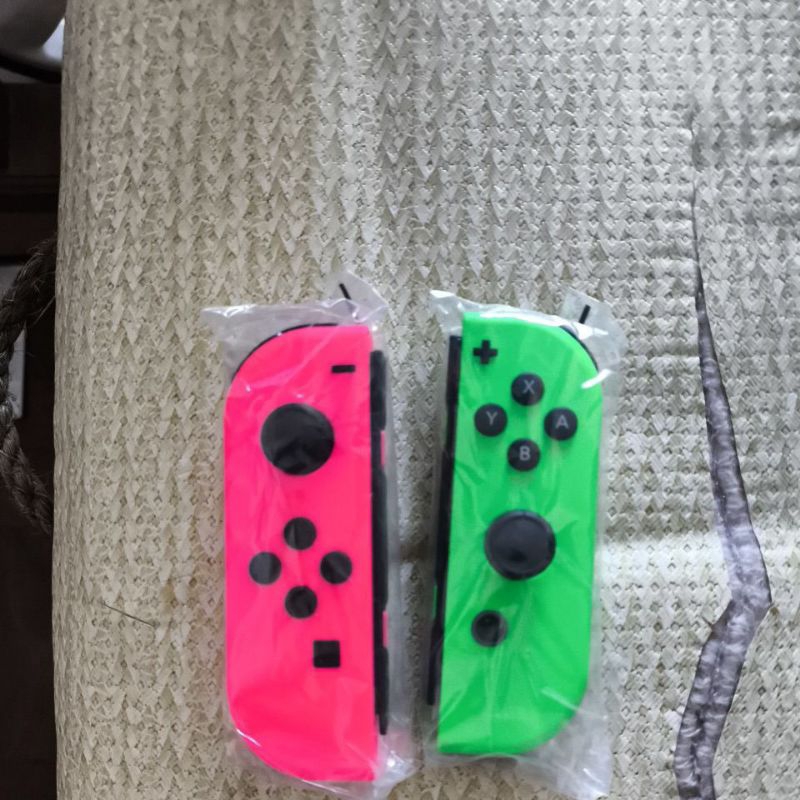 Joy Con Nintendo Switch Novo Certificado da Nintendo Rosa e Verde neon ...