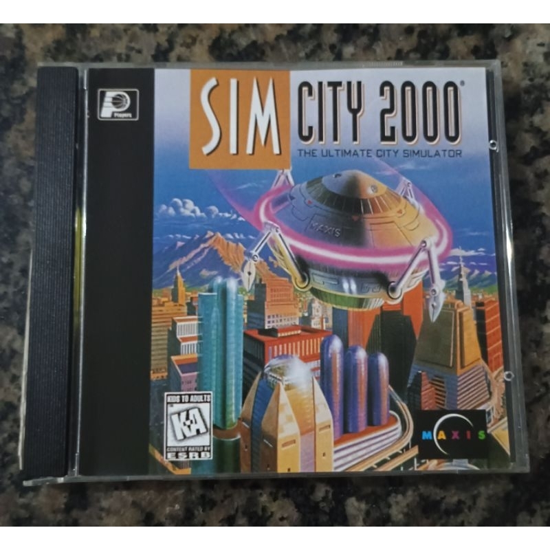 Jogo Do Playstation 1 Ps1 Sim City 2000 Mídia Física Prata Prensada De ...