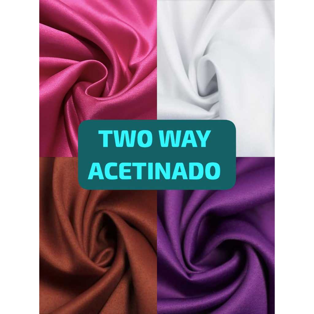 TECIDO TWO WAY ACETINADO (1M X 1,50M) | Shopee Brasil