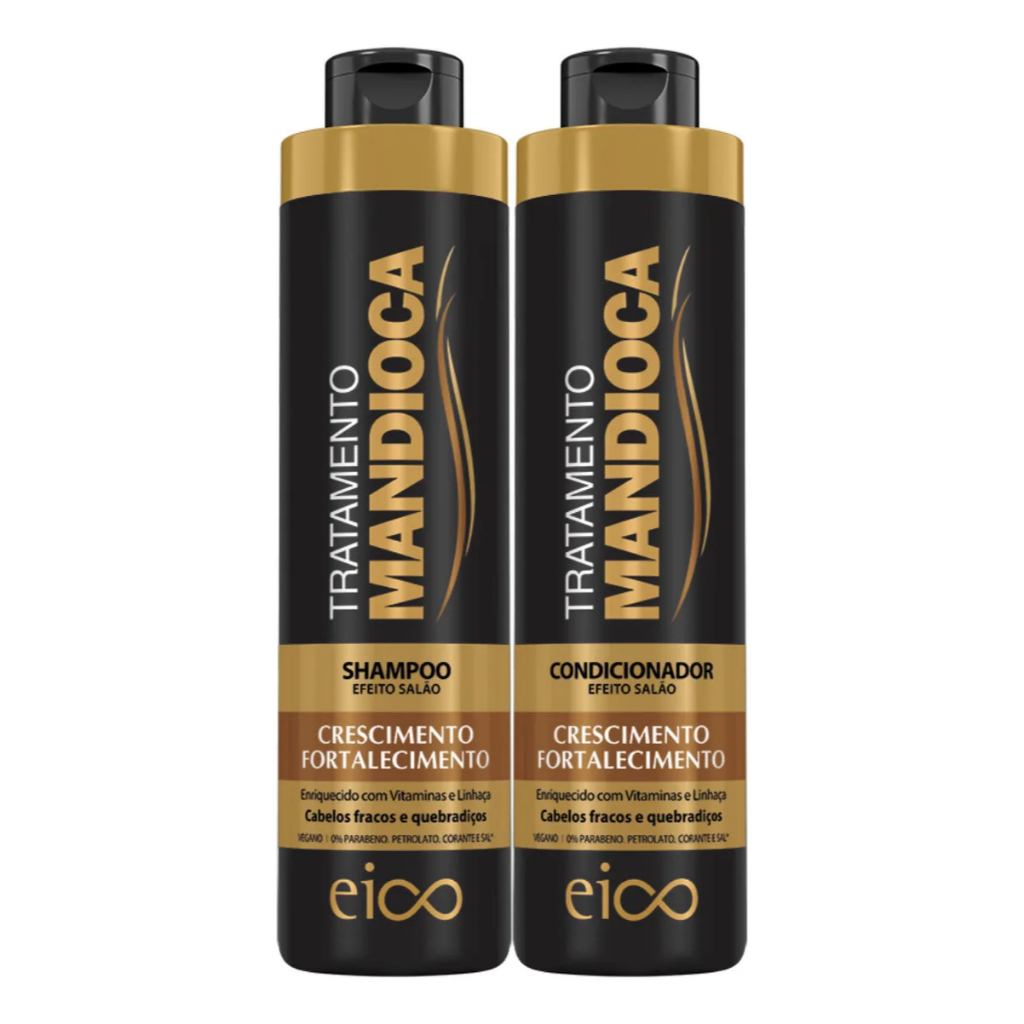 Eico Kit Shampoo E Condicionador Mandioca 1,55l Antifrizz | Shopee Brasil