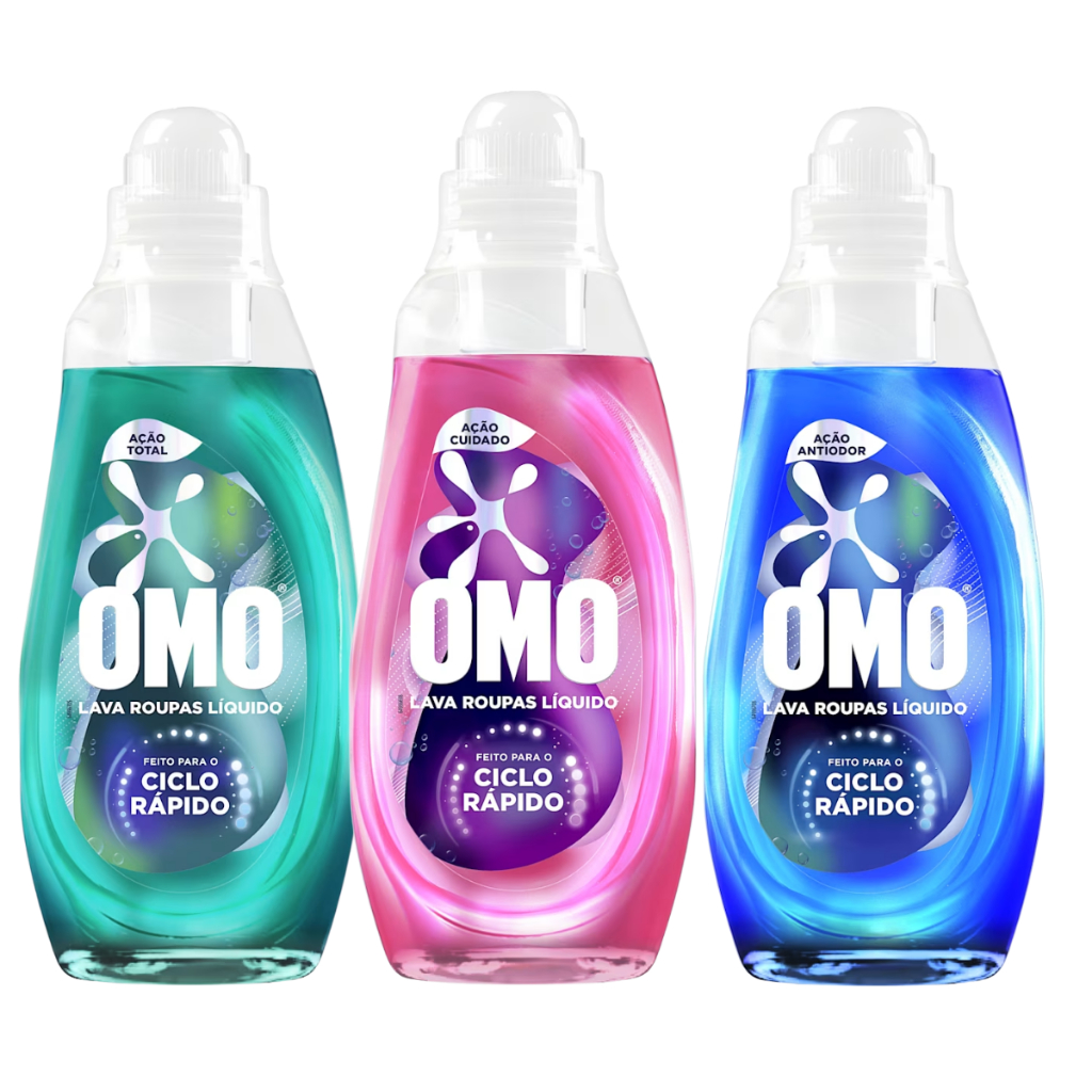Kit 03 NOVO OMO CICLO RÁPIDO 750ML | Shopee Brasil