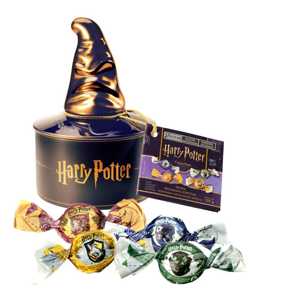 Lata Colecionável Harry Potter Chapéu Seletor com Trufas Cacau Show 108g | Shopee Brasil