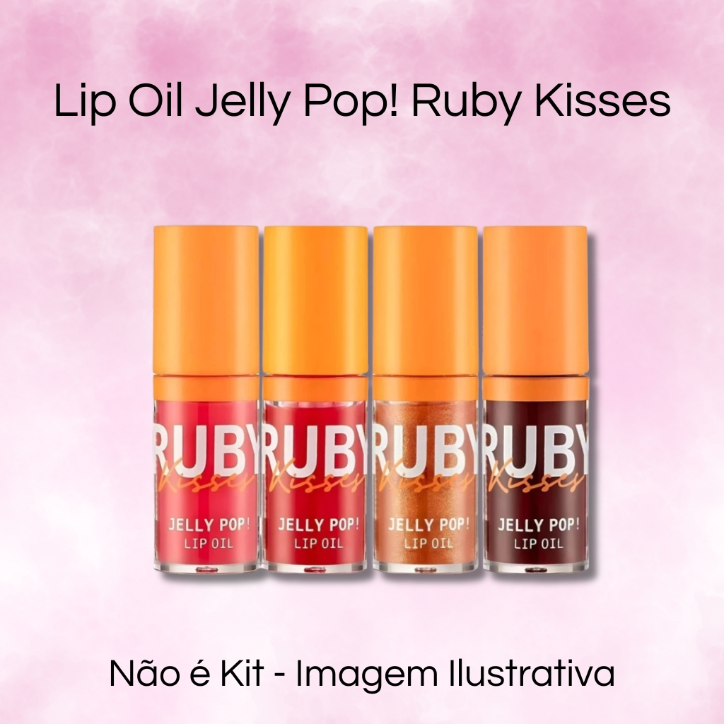 Lip Oil Jelly Pop! Ruby Kisses – Hidratação Intensa e Brilho Labial ...