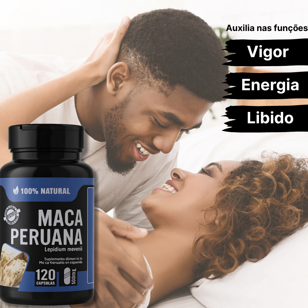 Maca Peruana 600mg - 120 Cápsulas - Original - Vigor-Energia-Vitalidade ...