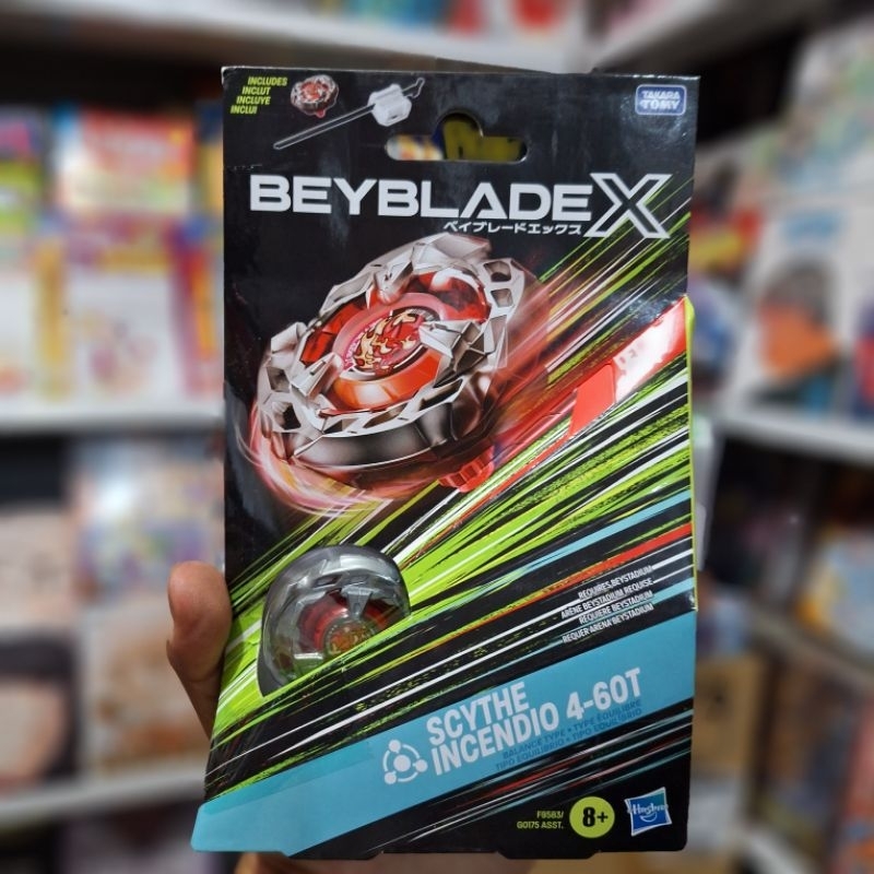 Beyblade X Scythe Incendio 4-60T com Lançador Hasbro Original | Shopee ...