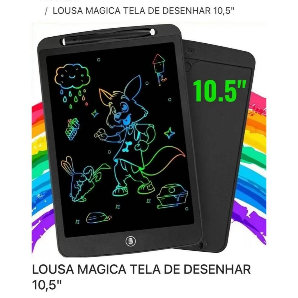 Lousa Mágica Tela Lcd /10 /12 Polegadas Infantil De Escrever E Desenhar Tablet ANG | Shopee Brasil