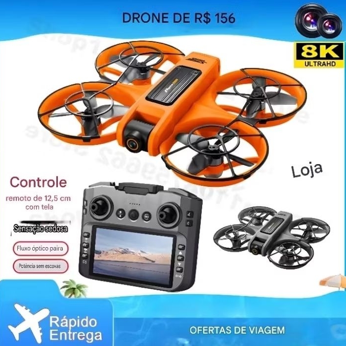 S156 Drone 8K Original Câmera° Cartão 8GB Lente Dupla 5G WiFi Motores ...