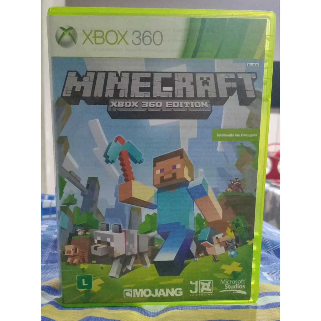 Minecraft Xbox 360 Mídia Física Original NTSC CIB em Ptbr | Shopee Brasil