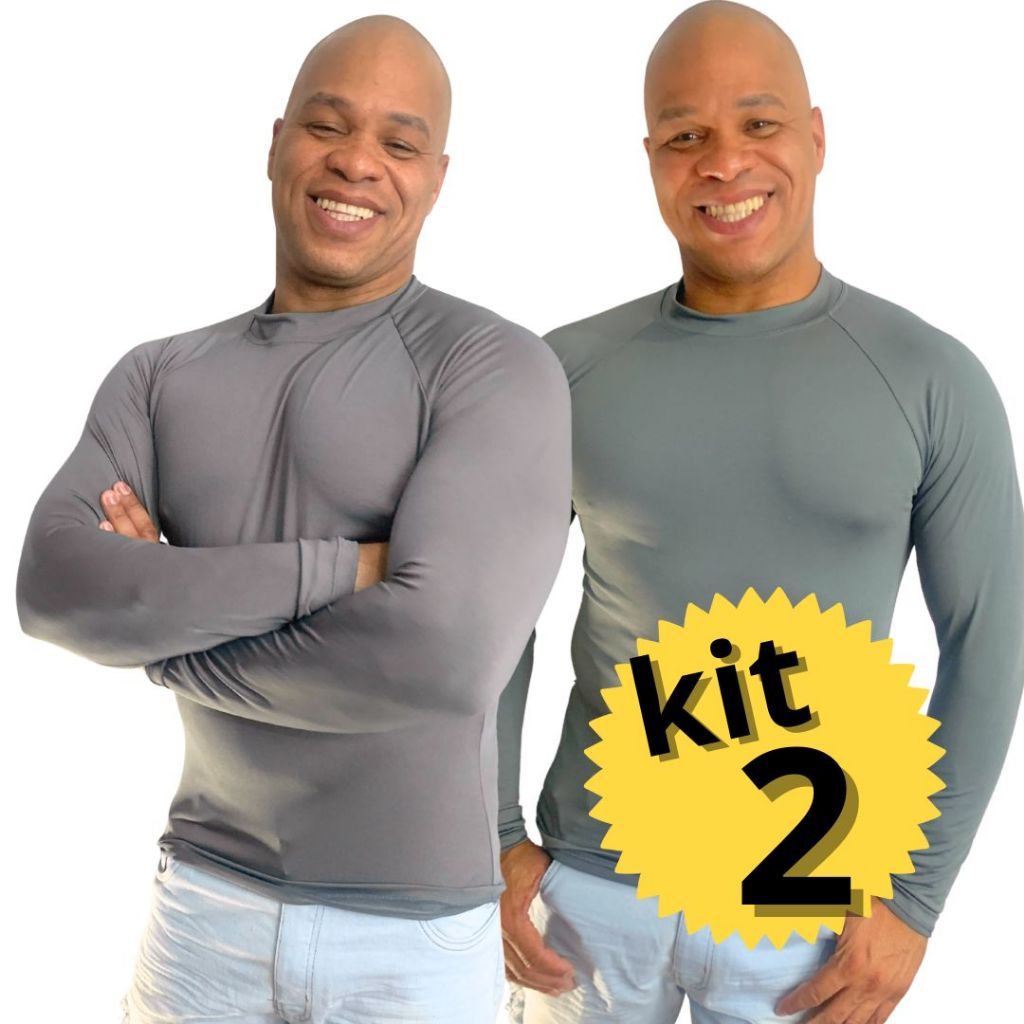 Kit 2 Camisas Brasil Unissex Proteção UV 50+ | Segunda Pele Térmica com ...