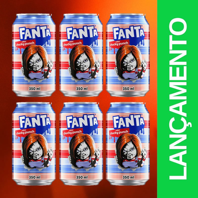 Kit 06 Fanta Halloween Chucky Punch 350ml | Shopee Brasil