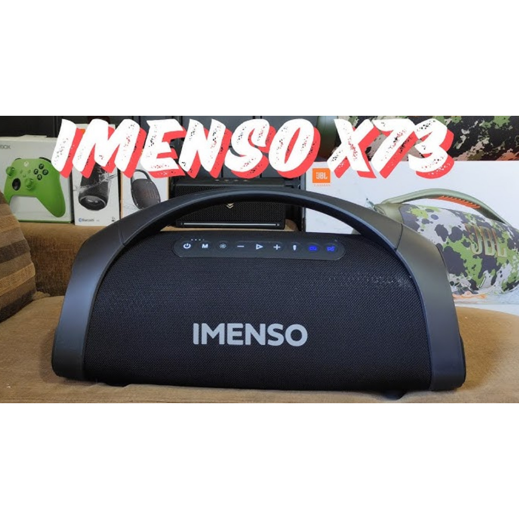 Caixa De Som Imenso X73 200w Rms 30000mah Rgb Ipx6 C/ 2 Mic Cor Preto ...