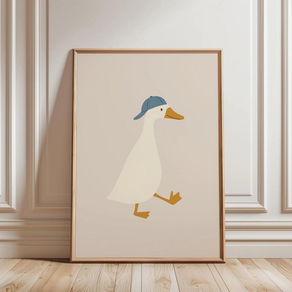 Quadro decorativo Desenho clean pato descolado (1 peça) | Shopee Brasil