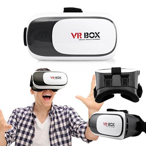 Óculos Realidade Virtual VR Box 2.0 Cardboard 3D + Controle Bluetooth Incluso Com a tela do ...