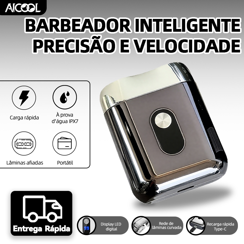AICOOL Barbeador inteligente masculino/Barbear preciso e de alta ...