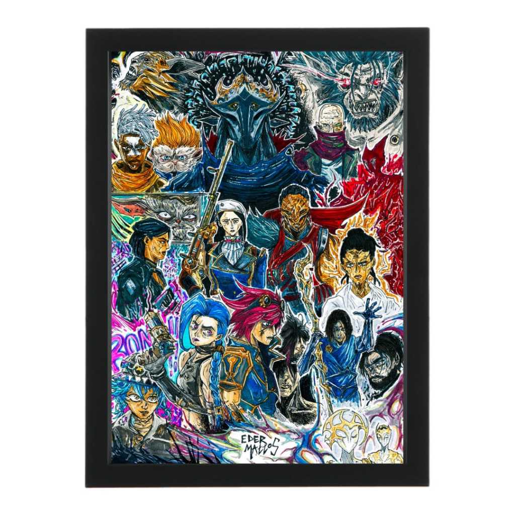 Quadro decorativo ARCANE - [ 2° Temp. ] Moldura C/ACETATO - Tamanho A4 ...