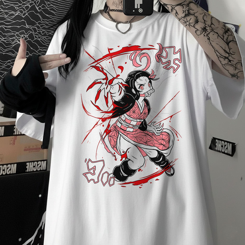 Camiseta Kamado Nezuko Kimetsu no Yaiba Demon Slayer anime Castelo ...