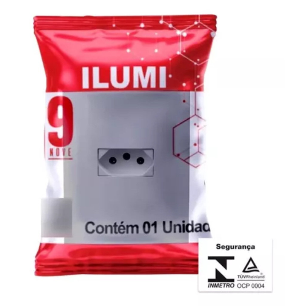 kit Personalizado Conjunto de Tomada 10A Ilumi Modular Branca Completo ...
