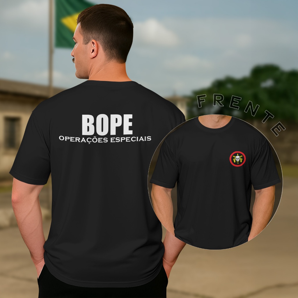 Camiseta BOPE Tropa de Elite Camisa Militar Operações Especiais RJ ...