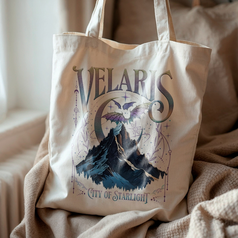 Bolsa Sacola Ecobag Personalizada Litéraria 100% Algodão - Acotar Velaris (Corte de Espinhos e ...