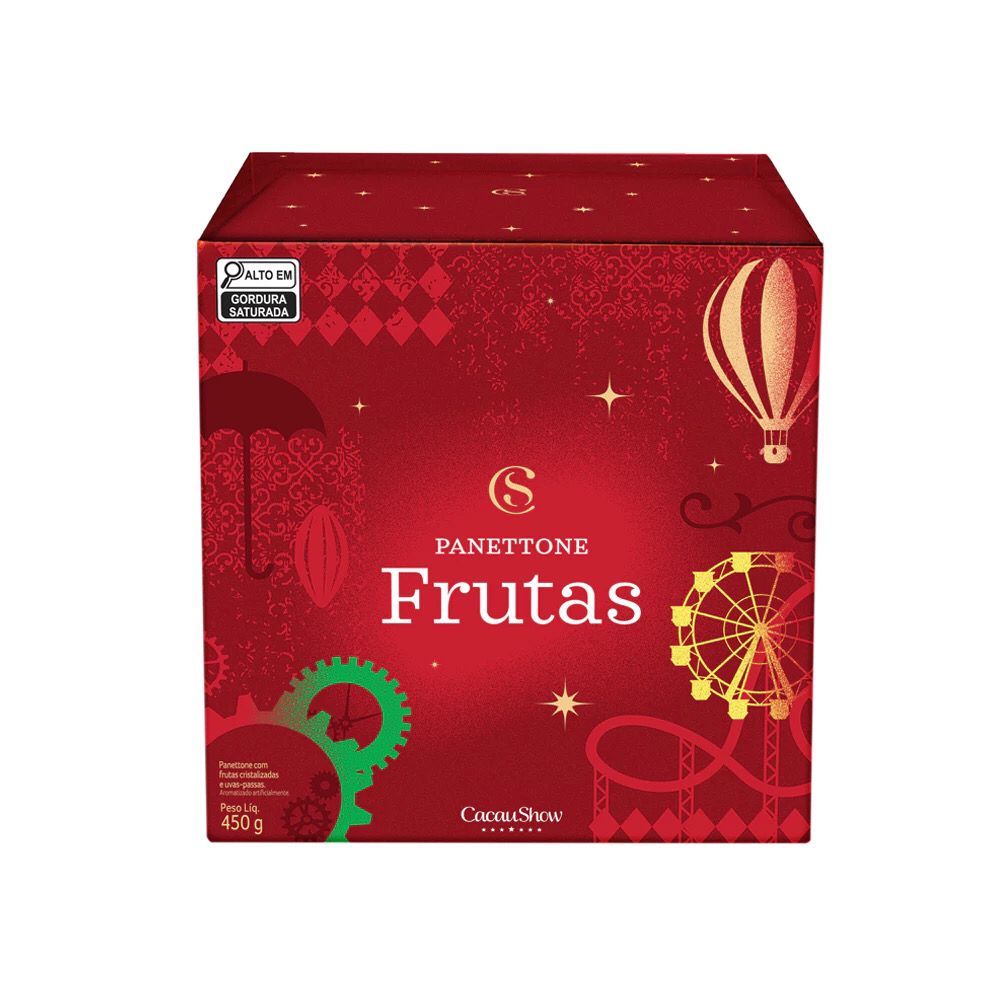 Panetone de Frutas 450g Cacau Show Primeira fornada 2025 | Shopee Brasil