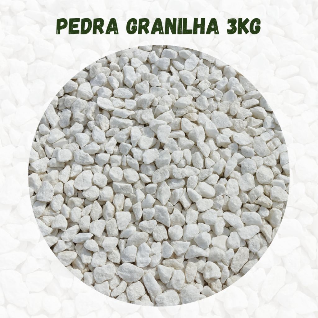 3kg Pedra Granilha Branca Decorativa Pedra Brita Jardim Vaso Aquário ...