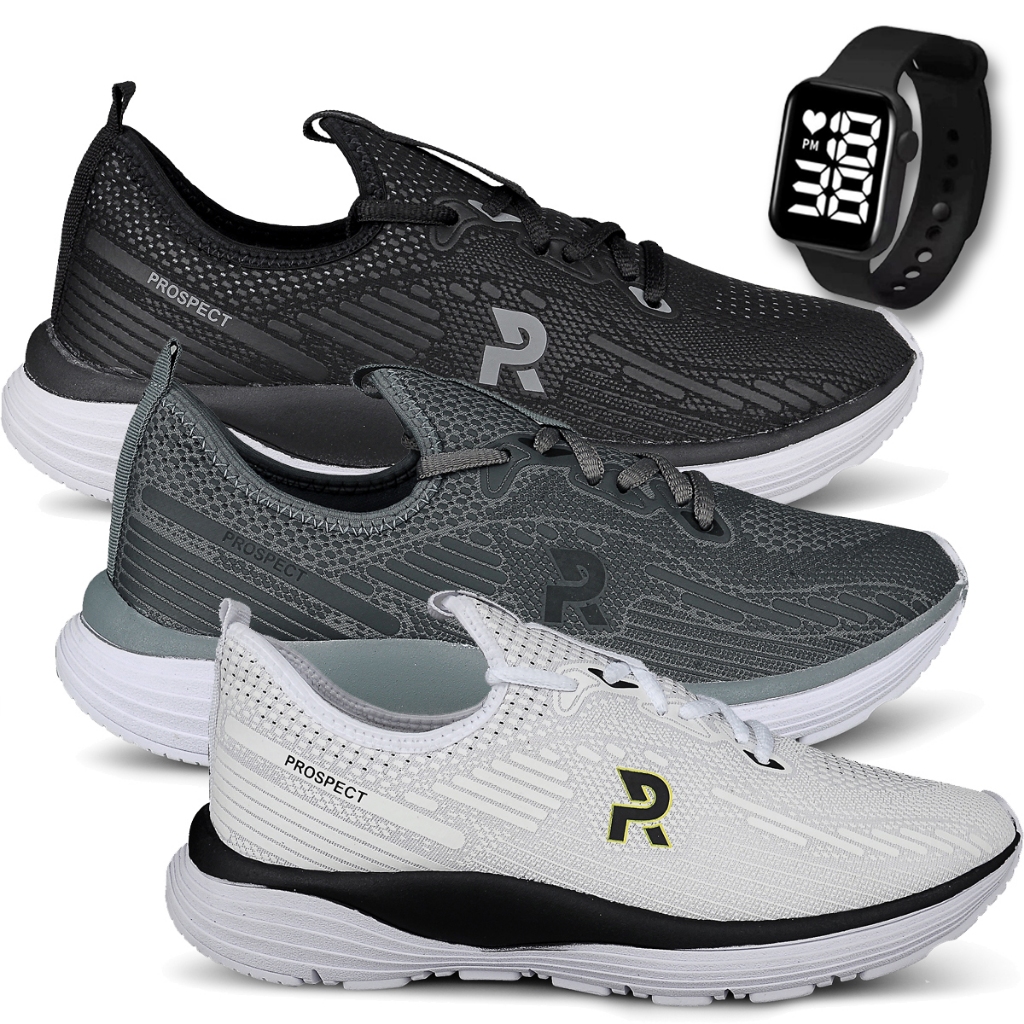 Kit 3 Tênis Masculino Prospect Wave Caminhada Academia Corrida ...