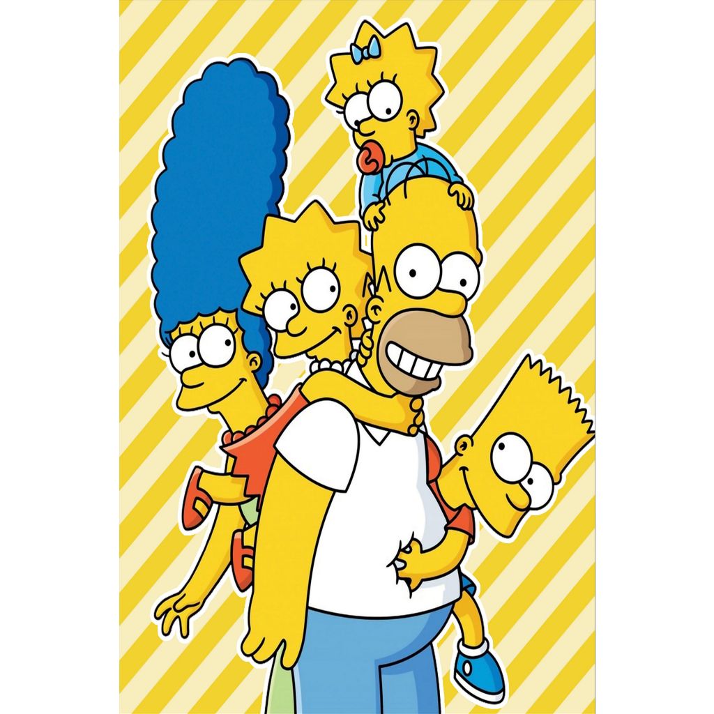 Painel Tecido Sublimado Vertical 1,00 x 2,00 Simpsons | Shopee Brasil