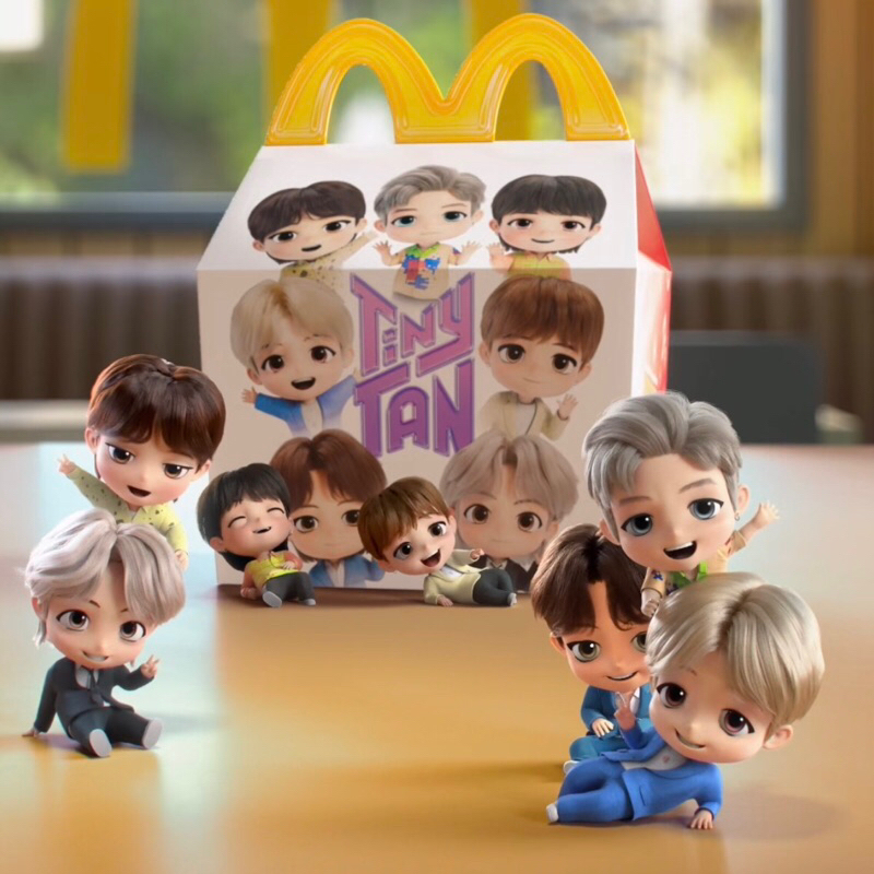 Bonecos Tiny Tan K-Pop BTS 2025 - McDonald's Mc Lanche Feliz - Nostalgia Throwback RM Jin V Suga ...
