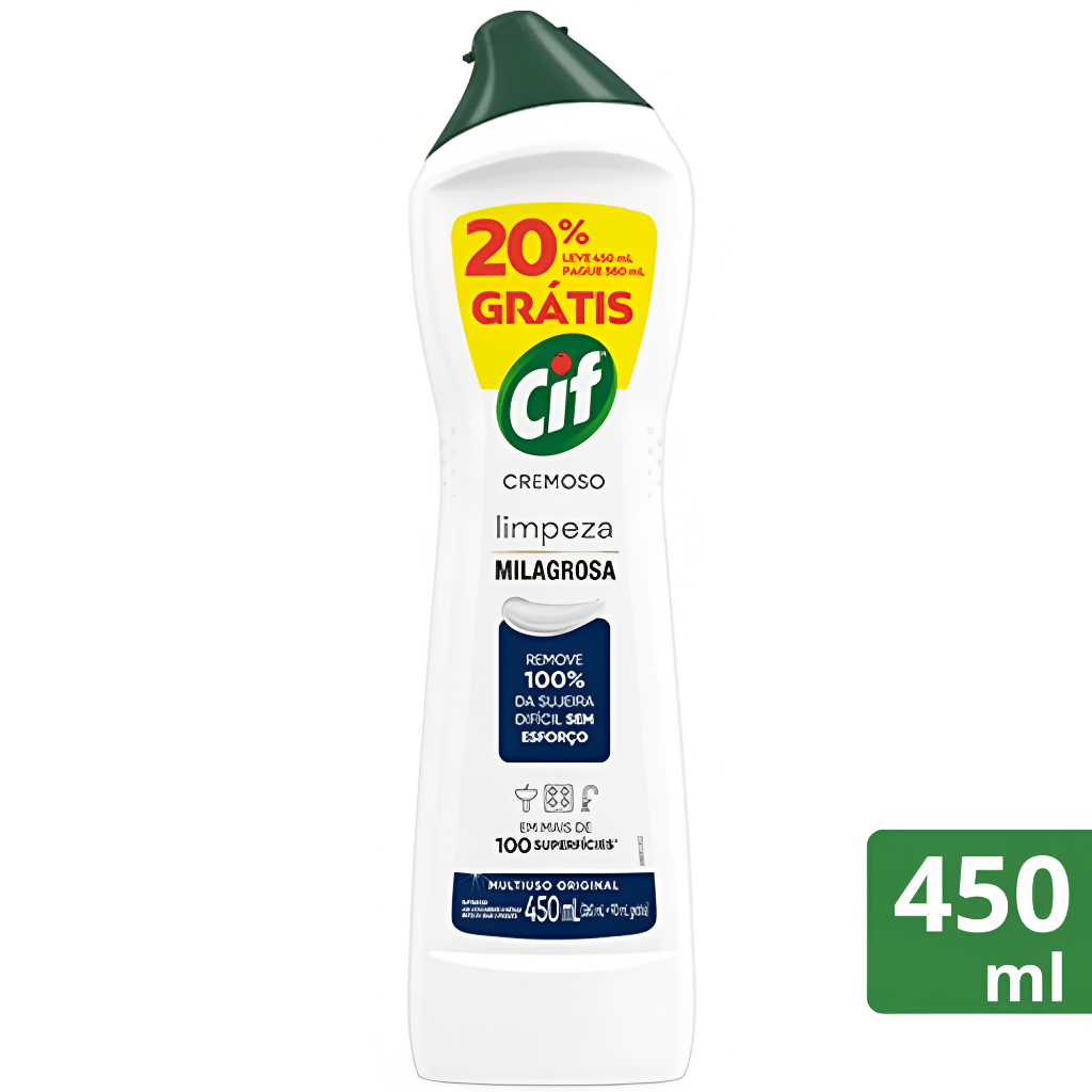Cif Multiuso Cremoso Limpeza Milagrosa Sem Esforço 450ml | Shopee Brasil