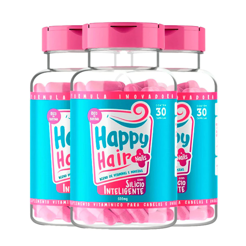 KIT 3 MESES | VITAMINA CRESCIMENTO CAPILAR 30 CAPS CADA FRASCO - envio ...