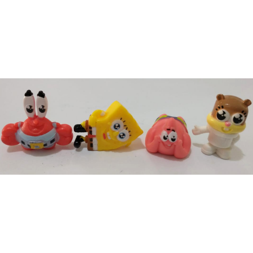 Bob Esponja Batavinho Surpresa - Kit 4 Miniaturas Coloridas - Sandy ...