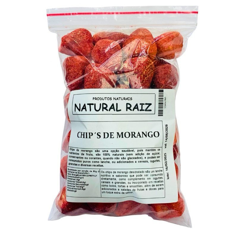 Morango Liofilizado Chips Snack Saudável | Shopee Brasil
