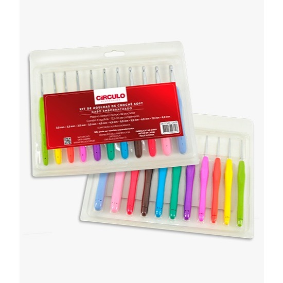 Kit agulhas soft croche circulo com 11 agulhas | Shopee Brasil