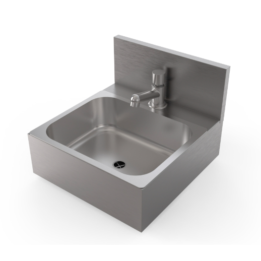 Pia Suspensa Lavatório Industrial Lavar Mãos Assepsia Inox Toneira Inox ...
