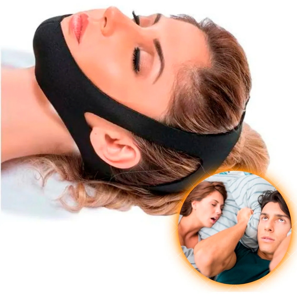 Aparelho Faixa Anti Ronco Roncar Apneia Dormir Queixo | Shopee Brasil