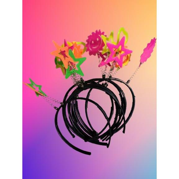 Tiara Neon para festa Kit 10/20/30 - Cores e formatos sortidos ...