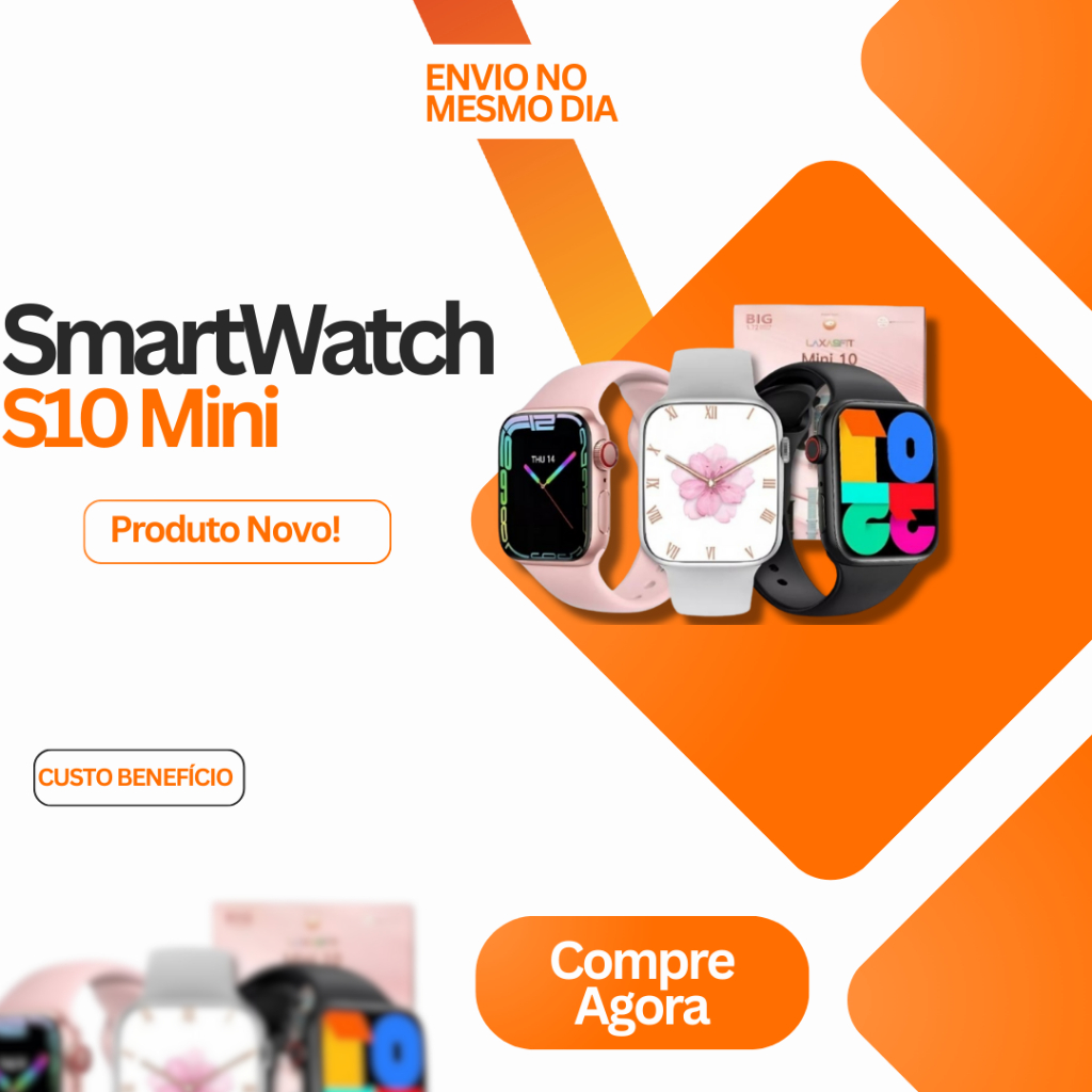 Smartwatch S10 Mini - Controle de Música, Saúde e Muito Mais | Shopee ...