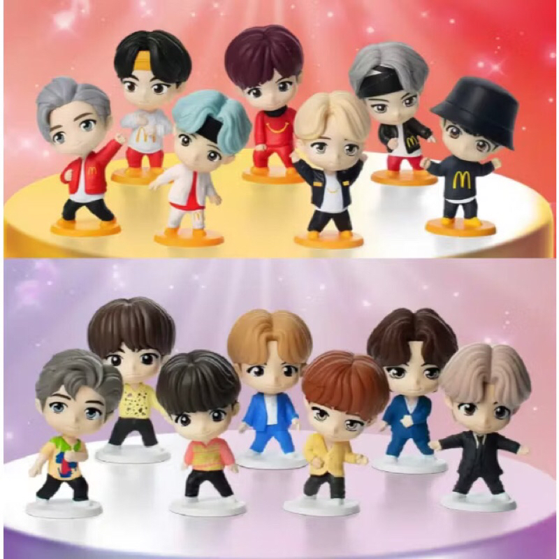 Bonecos Tiny Tan K-Pop BTS 2025 - McDonald's Mc Lanche Feliz - Nostalgia Throwback RM Jin V Suga ...