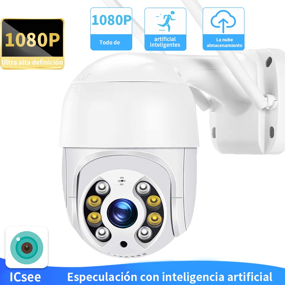 Full HD Câmera de Vigilância Wifi Icsee 360 giratória Prova D'água ...