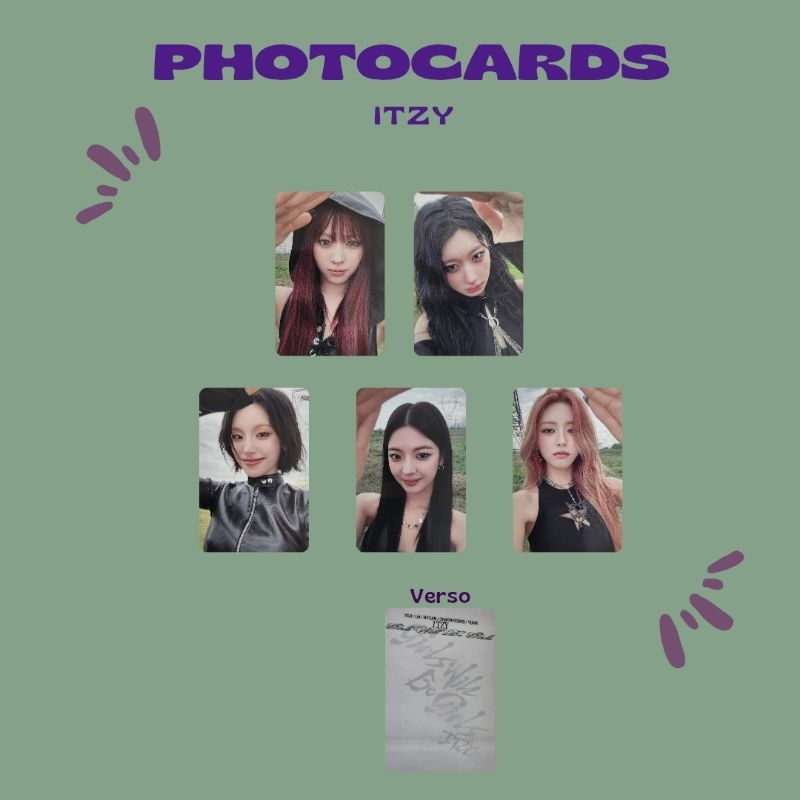 Photocards Fanmades Itzy Girls Will be girls | Shopee Brasil