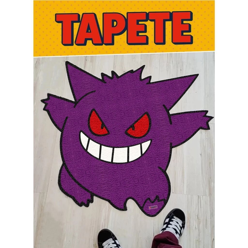 Tapete Capacho Recortado Gengar Pokemon 100x100 | Shopee Brasil