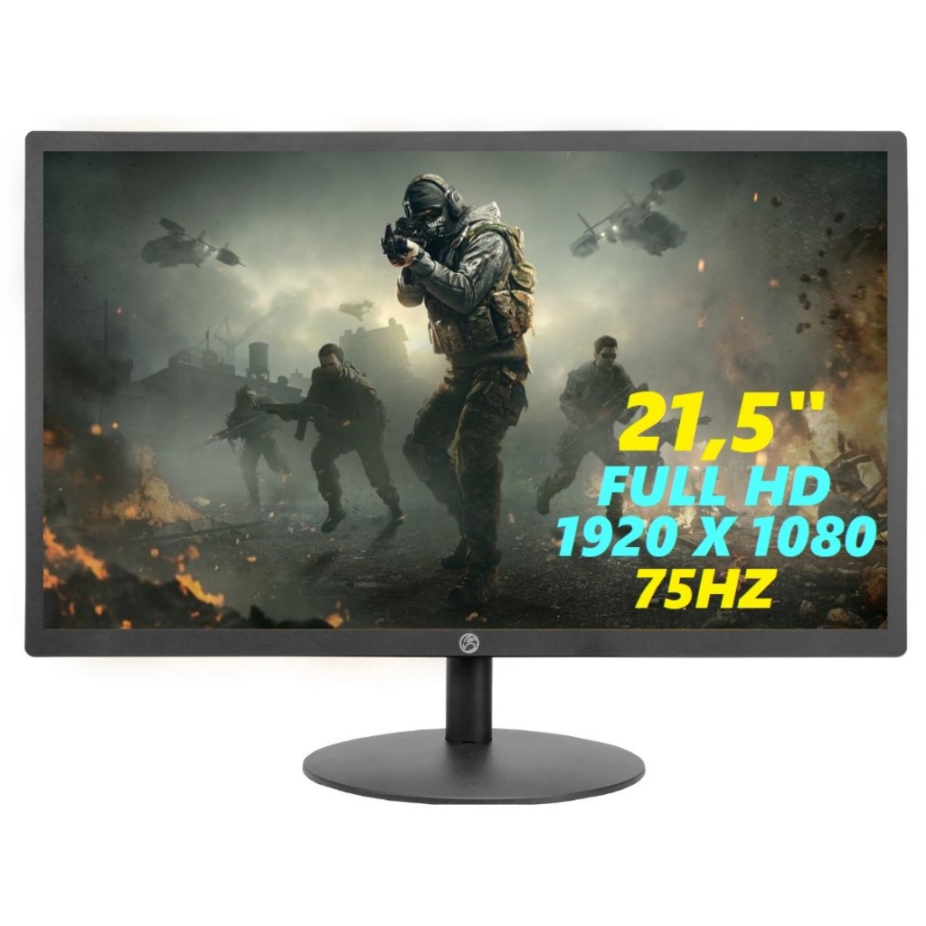 MONITOR 21,5'' LED HDMI VGA GAMER FULLHD 1920x1080 5ms 75Hz VESA DVR ...