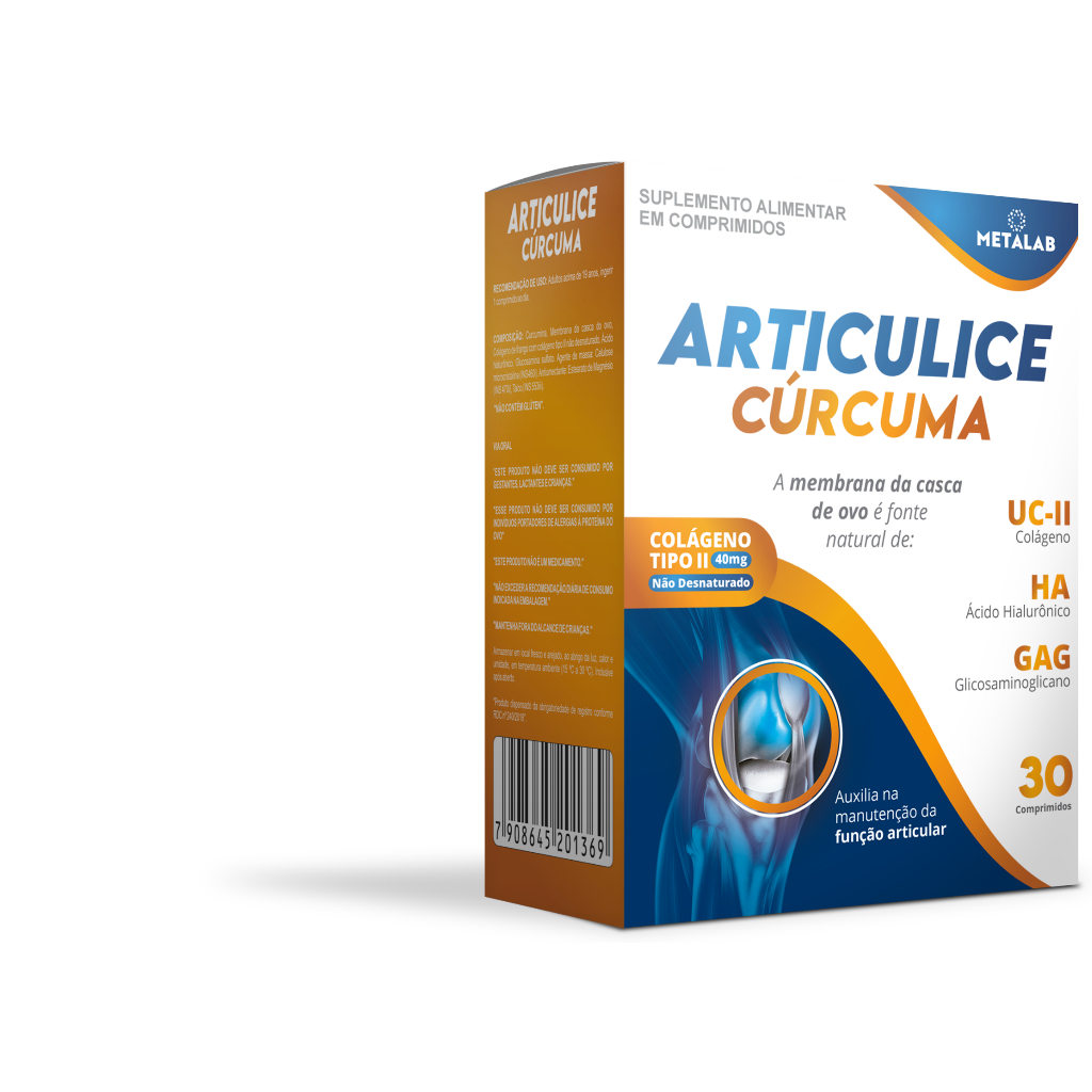 ARTICULICE CURCUMA 30 CP COLÁGENO, COLÁGENO TIPO 2, GLUCOSAMINOGLICANAS ...