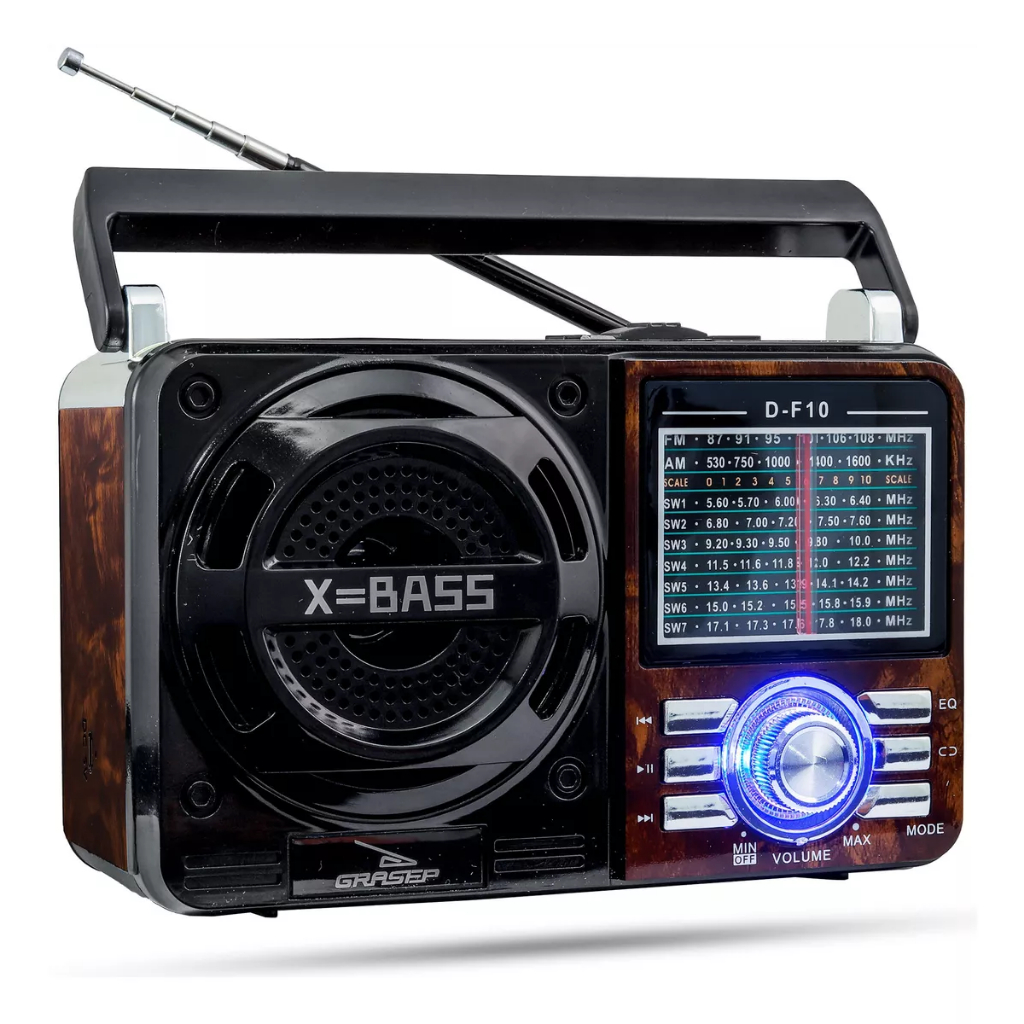 Rádio Retro Vintage Bluetooth com SD, USB, AM, FM, com Lanterna ...