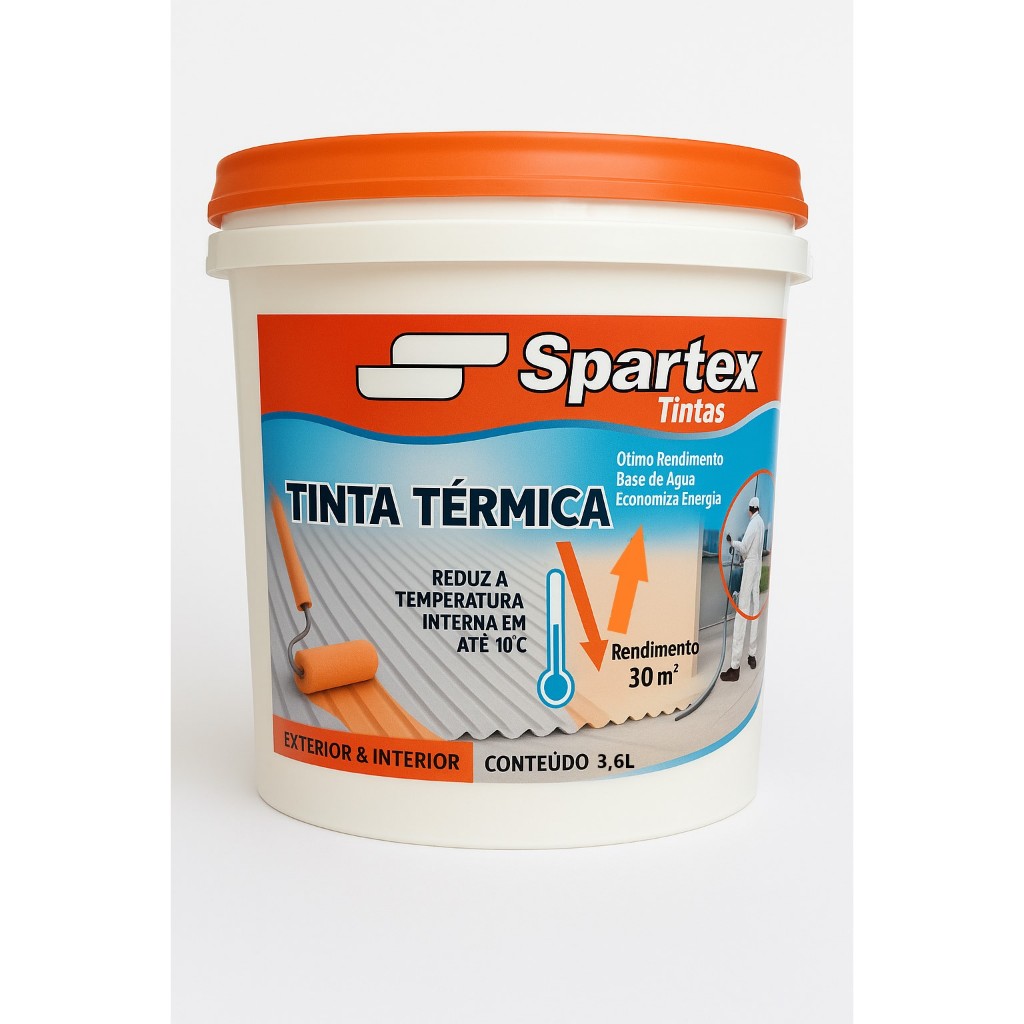 Tinta Anti Térmica Redutora De Calor Telha Laje 3,6L Spartex Tintas ...