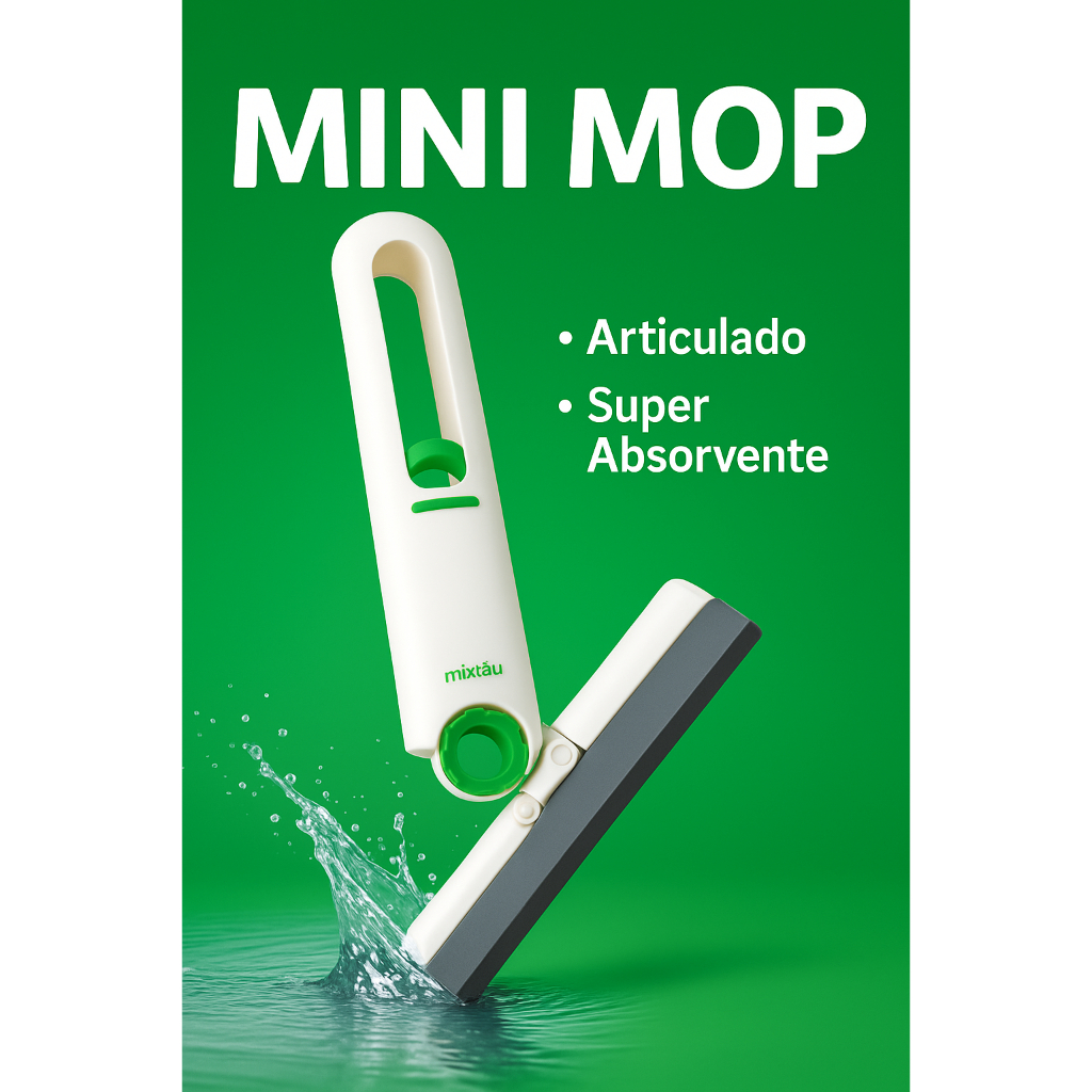 Mini Mop Portátil Multiuso – Rodinho Esfregão Super Absorvente ...